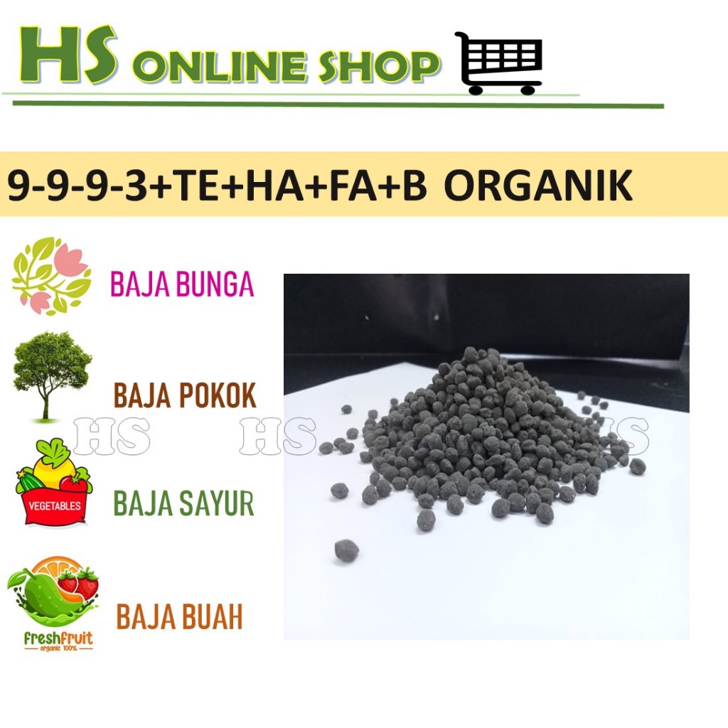 BAJA ORGANIC NPK 999 0.5kg POKOK/BUNGA/SAYUR BAJA SEBATIAN ORGANIK ...