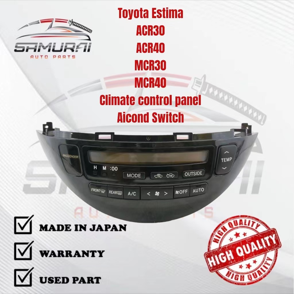 Toyota Estima ACR30 ACR40 2.4 MCR30 MCR40 3.0 Climate Control Panel ...