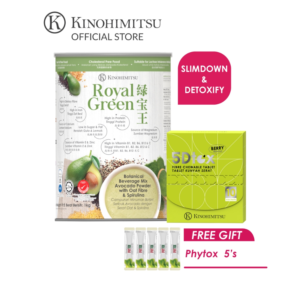 [SET LANGSING EKSKLUSIF] Kinohimitsu 5 Dtox Tablet Kunyah Berserat ...