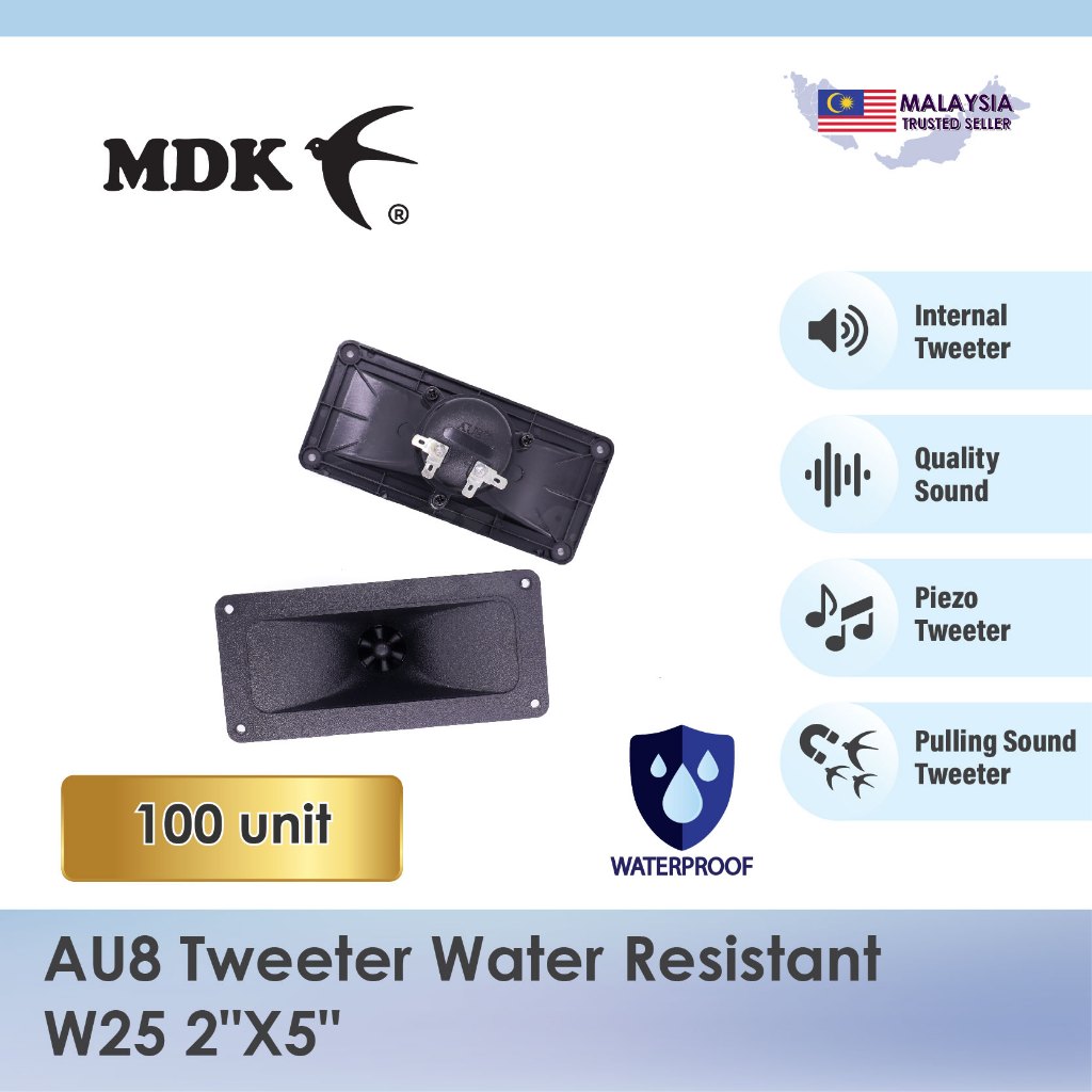 [100 pcs Bulk] AU8 Water Resistant Piezo Tweeter W25 (Plastic Diaphragm ...