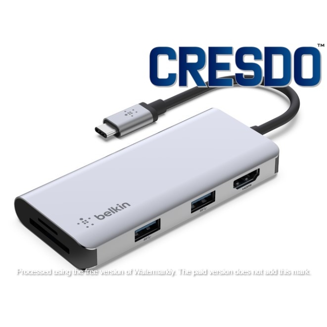 Belkin Connect USB-C 5-in-1 Multiport Adapter Hub AVC007btSGY | Shopee Malaysia