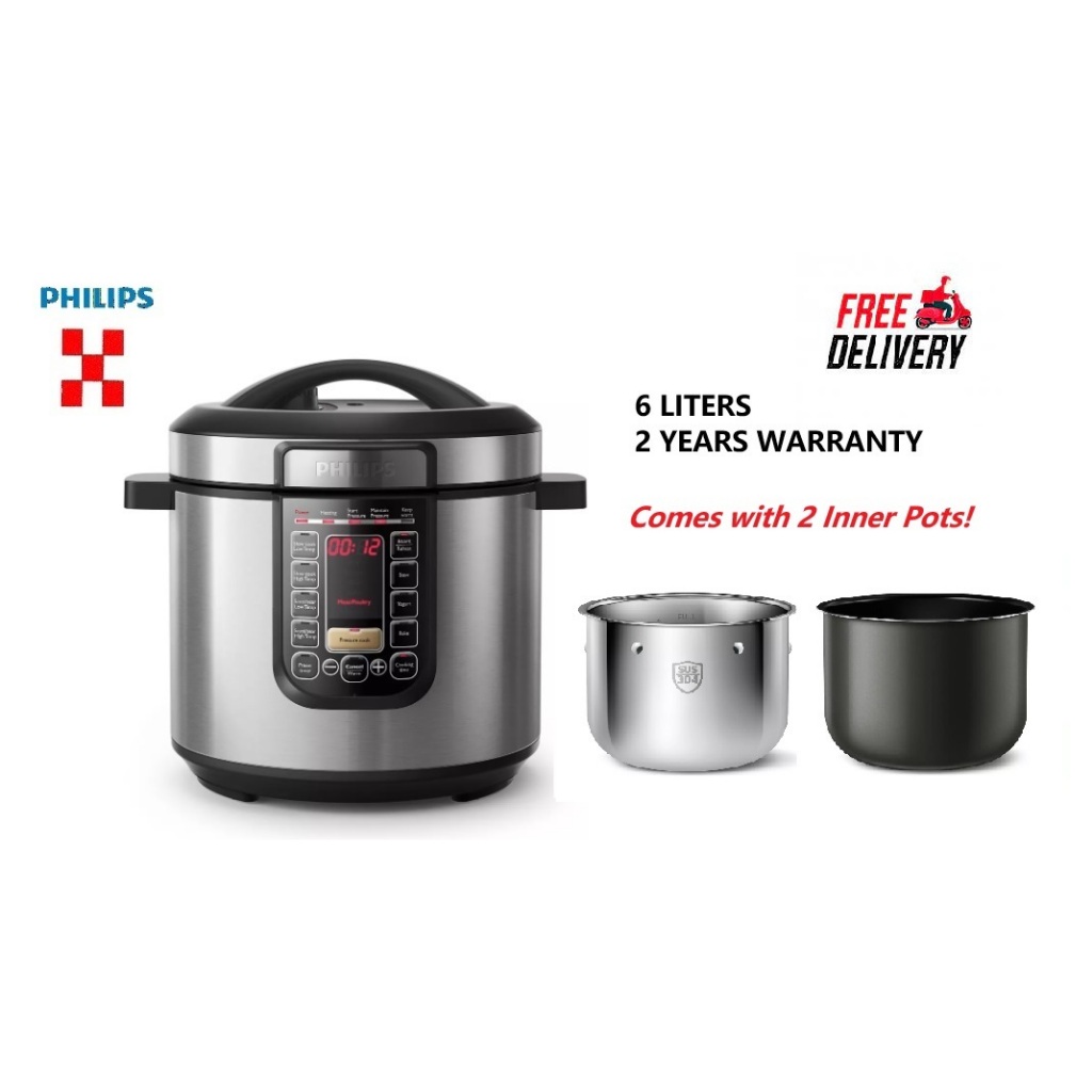 (With Bubble Wrap) Philips All-in-One Pressure Cooker Multi-Cooker 6L ...
