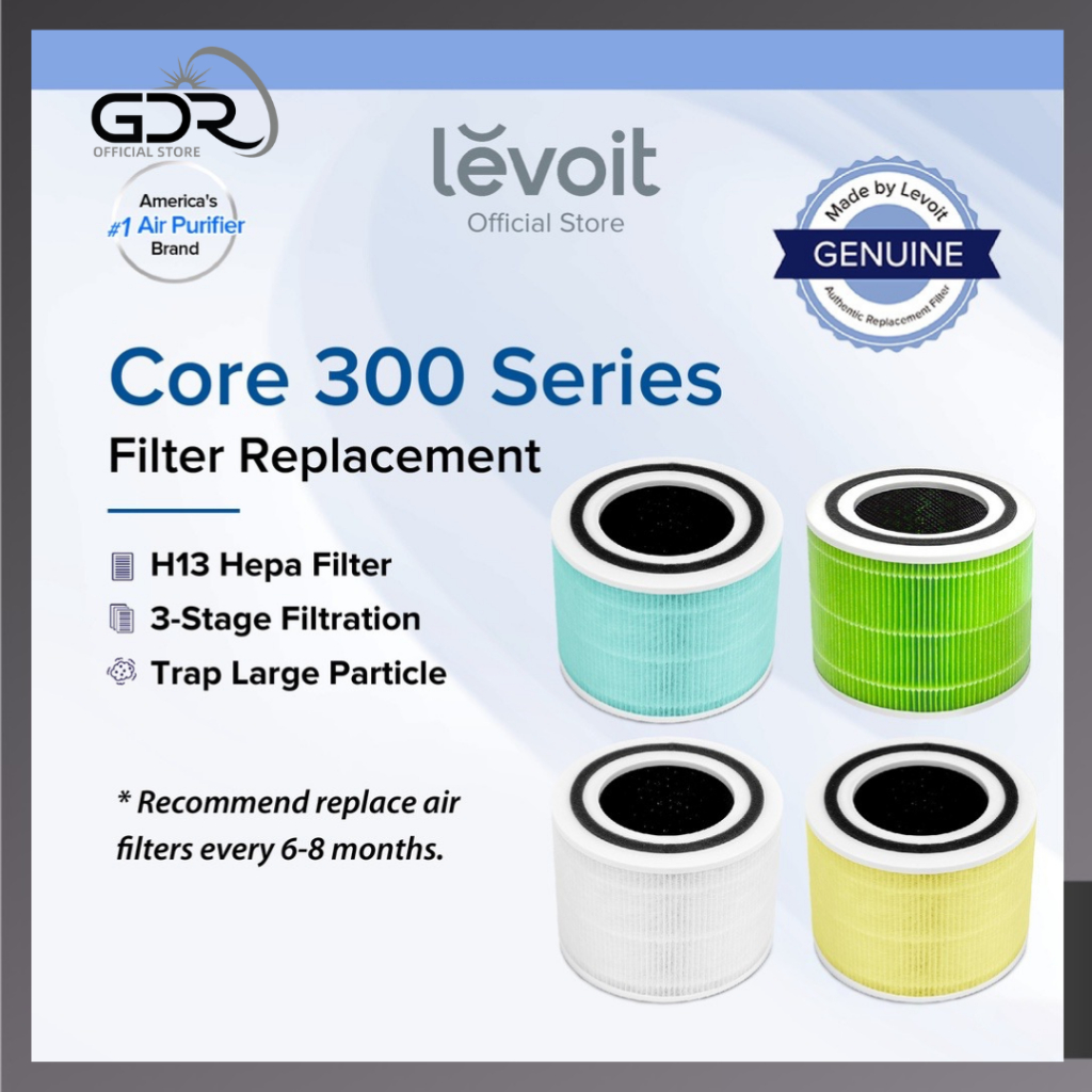 Levoit Core True HEPA 3-Stage Replacement Filter for Air Purifier Core ...