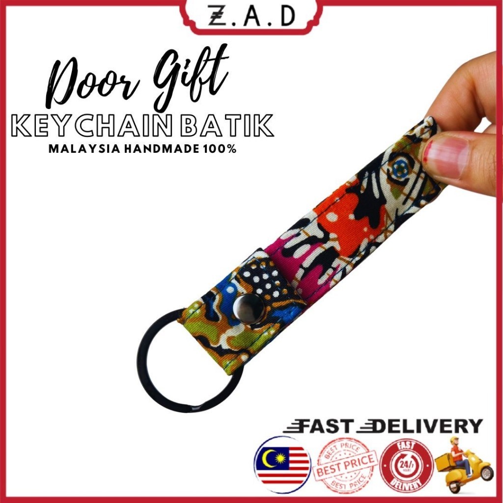 Keychain Batik Terengganu Split Ring for Wedding / Event / Door Gift ...