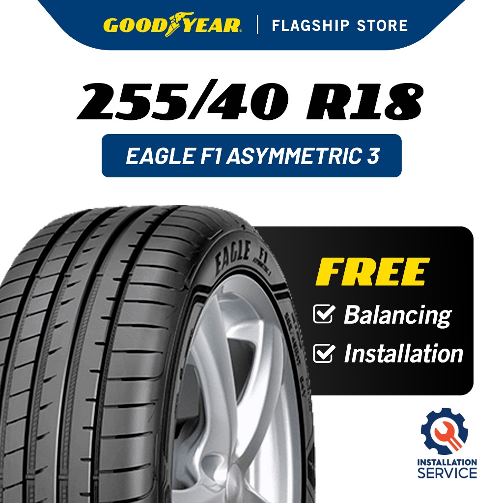 Goodyear 255 40R18 Eagle F1 Asymmetric 3 RSC ROF Tyre For BMW 3 Series