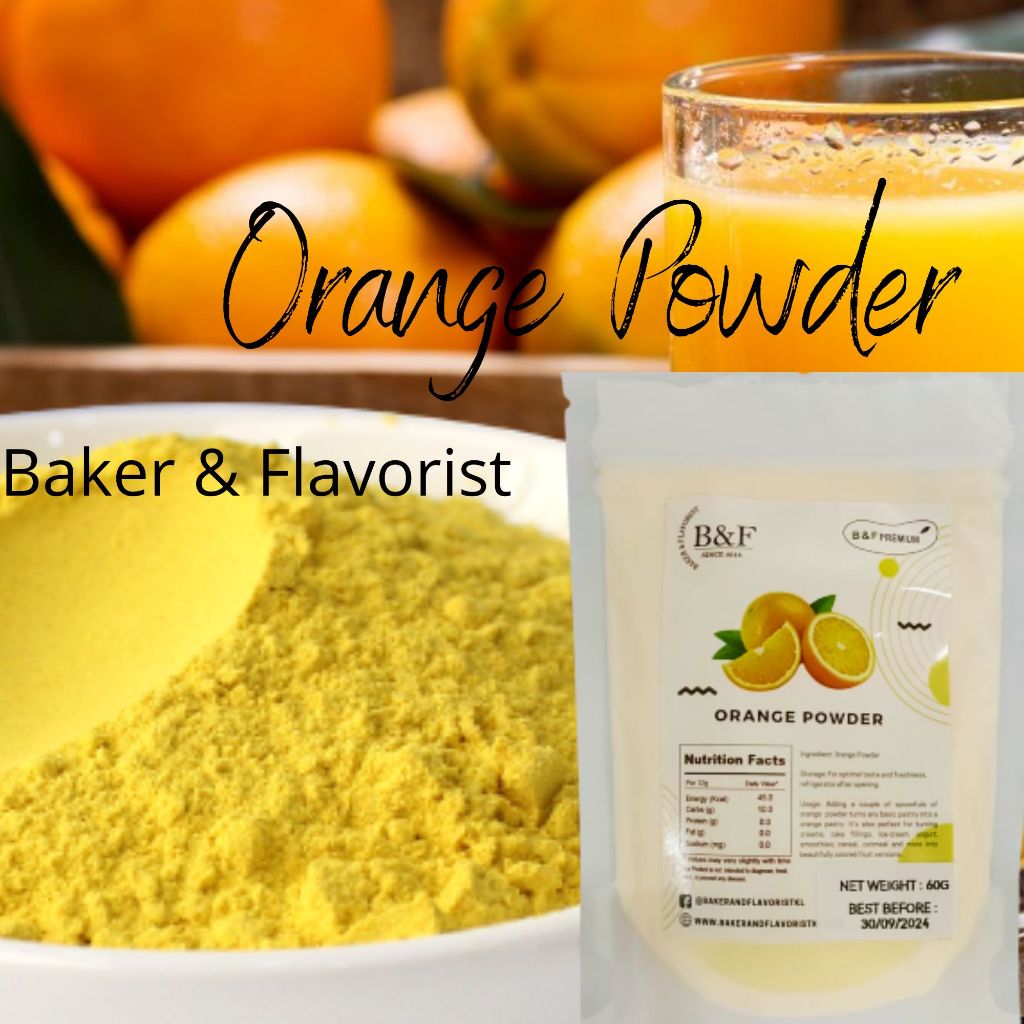 Orange powder 30g - 250g premium quality fruit powder 橙粉 纯天然蔬果 紫薯粉 甜菜粉 ...