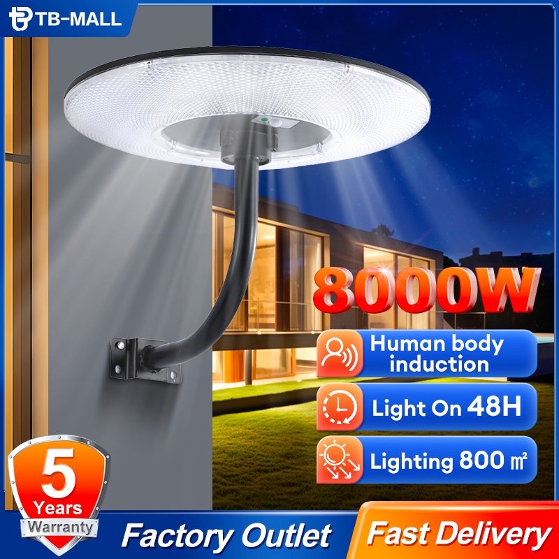 5 Years Warranty Lampu Solar Light Outdoor Lighting UFO Solar Light 8000W Street light LED Light ...