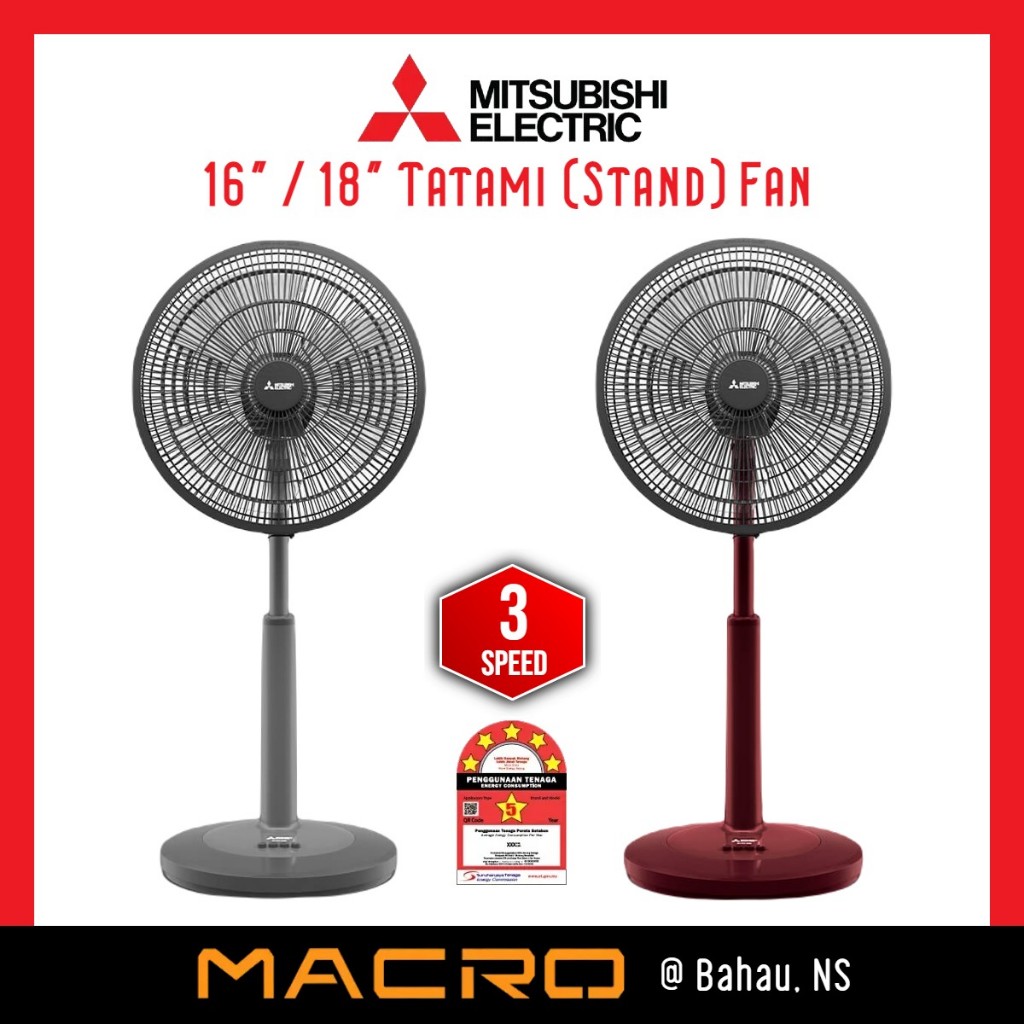 MITSUBISHI Tatami Stand Fan 16" / 18" Kipas Berdiri R16-A R16A R18-A ...