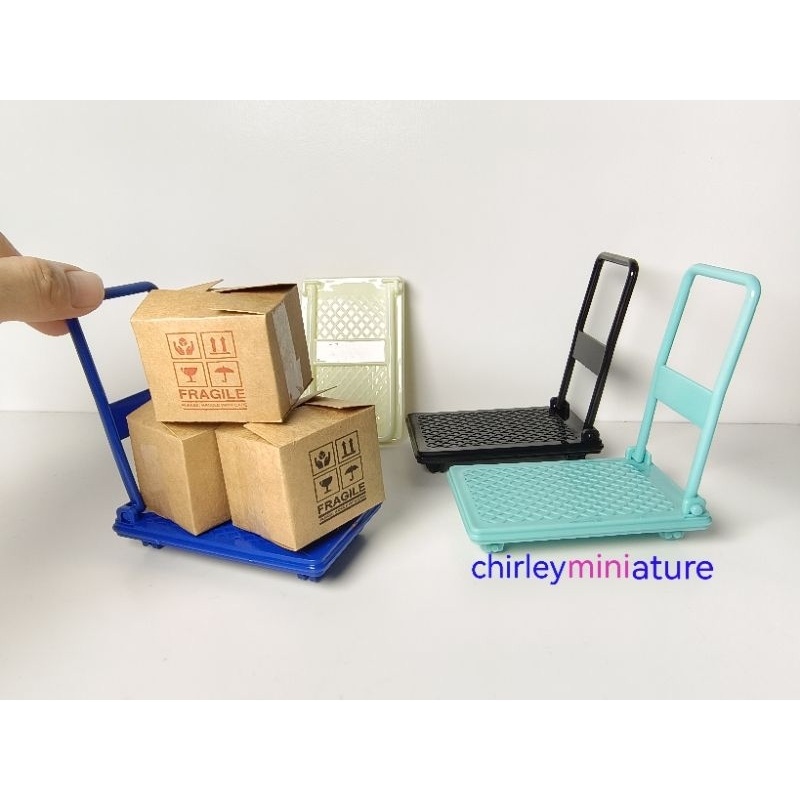 Toy miniature trolley 1/12 / Dollhouse miniature trolley 1/12 / 微缩娃娃屋推车 ...