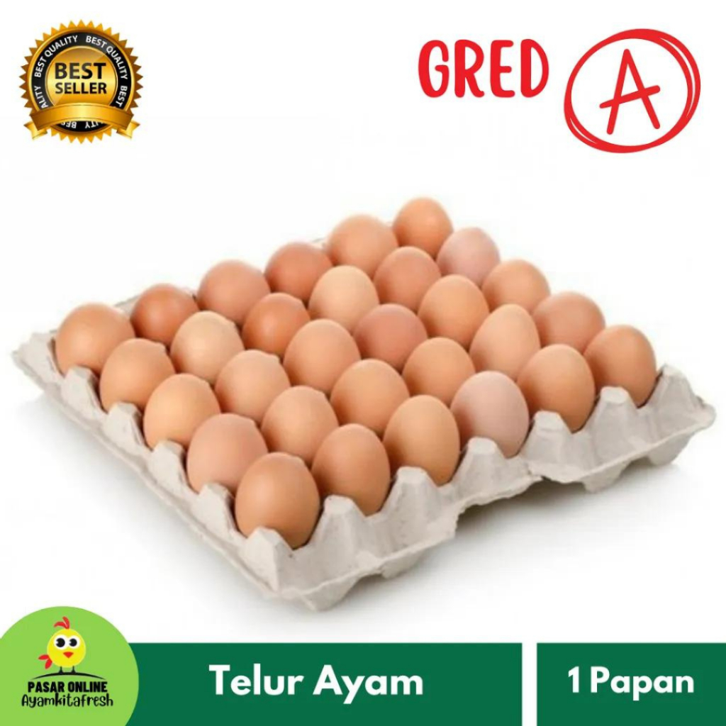 Telur Ayam Gred A (1 Papan) | Shopee Malaysia