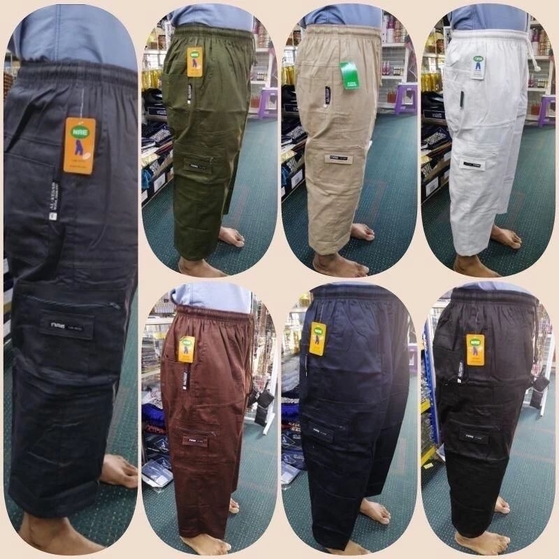 SELUAR LELAKI SOLAT NAE 4 POCKET KAIN TEBAL DAN 100% COTTON | Shopee ...