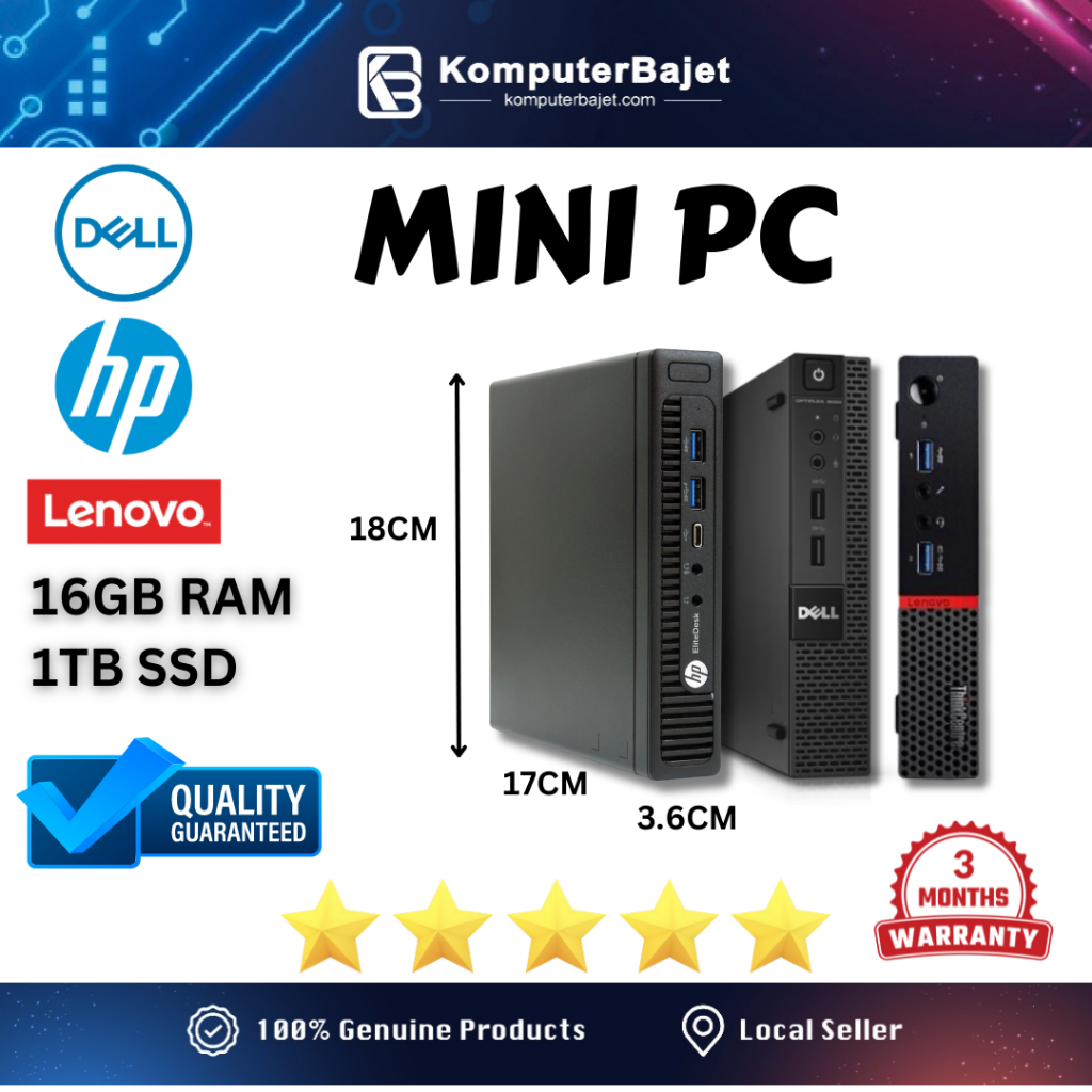DELL MINI PC | WYSE 5070 | Optiplex PC i3/i5/i7 PRODESK ELITEDESK ...