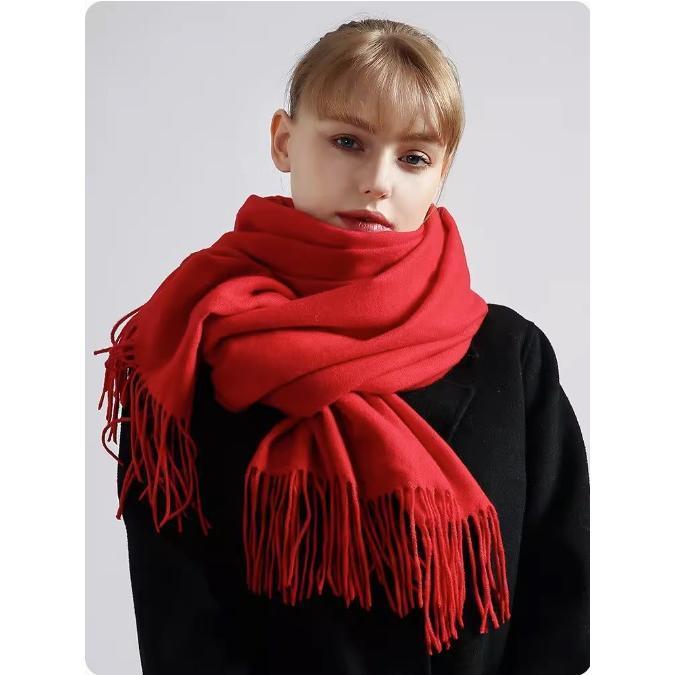 idropmy [Clear Stock] Warm Cashmere Fringed Scarf (No Warranty ...