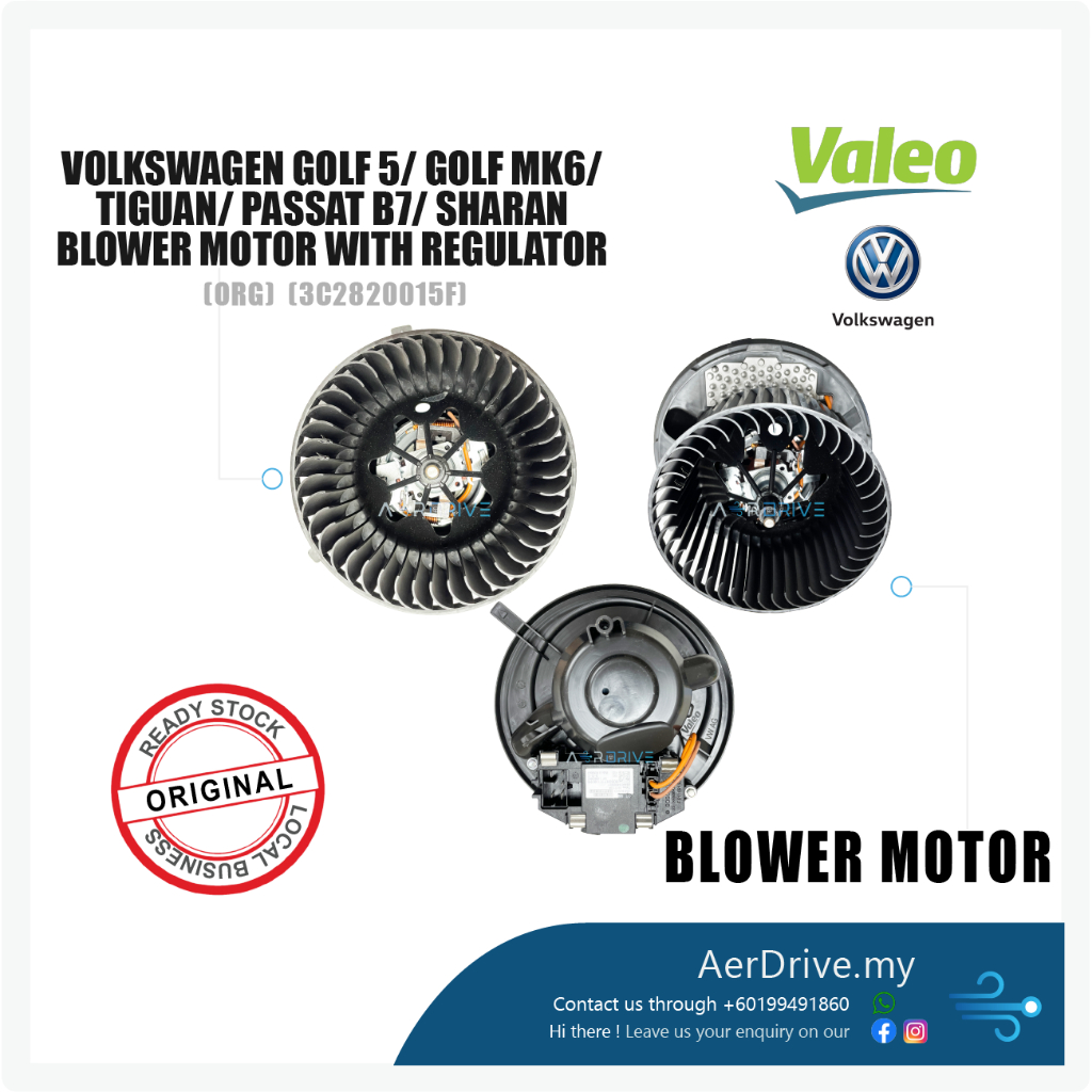 ORIGINAL VALEO VOLKSWAGEN GOLF MK6/ TIGUAN/ PASSAT B7/ SHARAN BLOWER ...