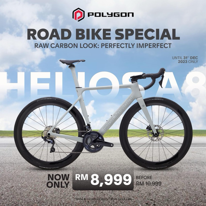 2023 POLYGON HELIOS A8 NUBIUM GREY UCI APPROVED ROAD BIKES BICYCLE ...