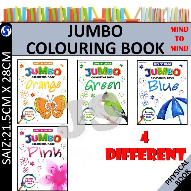 JUMBO COLOURING BOOK COPY 'N' COLOUR BUKU BERWARNA DEVELOP COLOURING ...