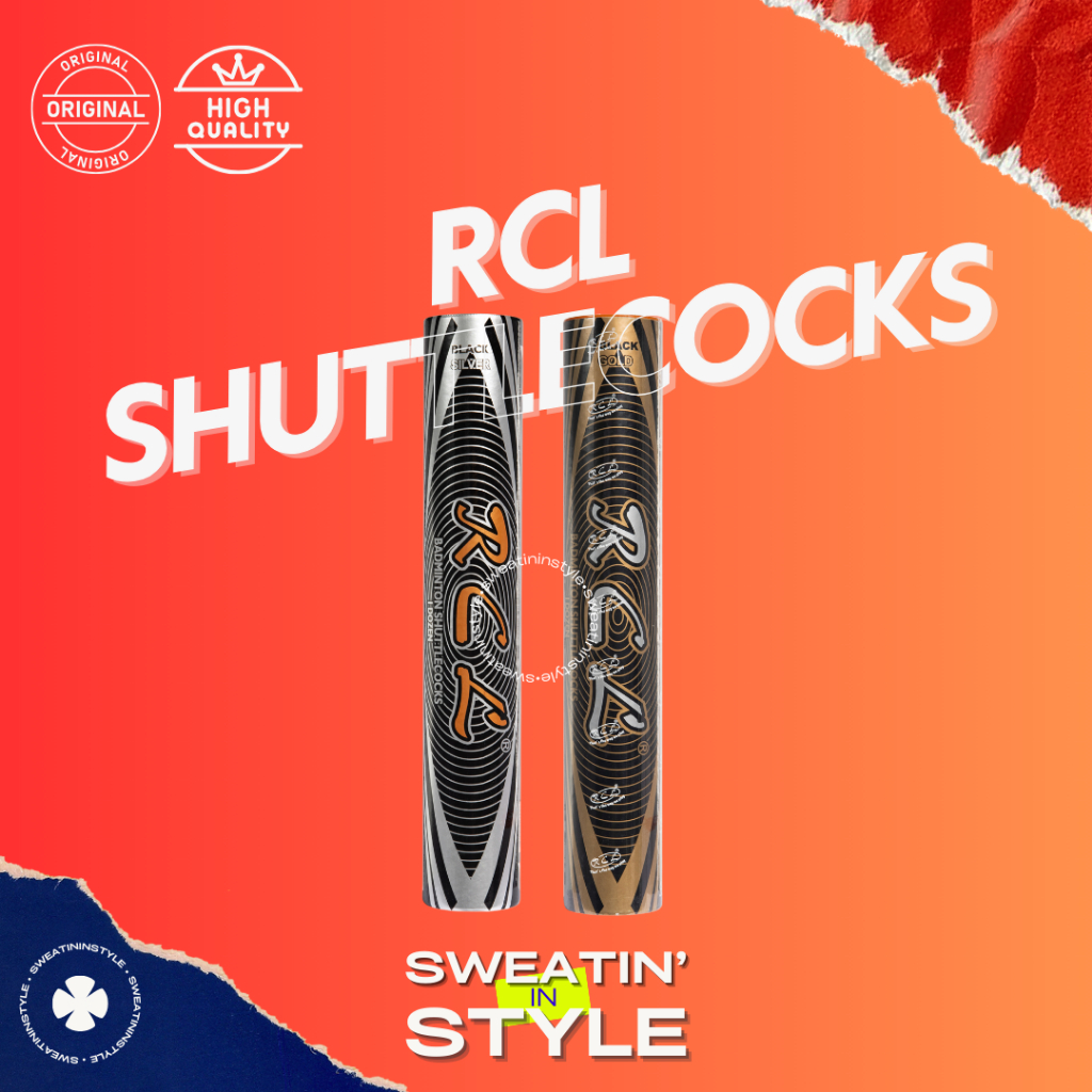 [100% ORI] RCL Badminton 77 Speed Shuttlecock Black Gold/ Black Silver ...