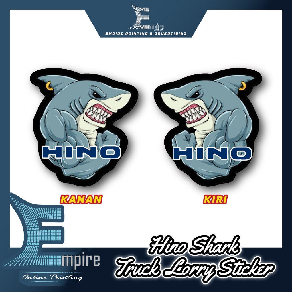 💥 NEW 💥 HINO Shark Sticker | Lori Truck | Cut-Out Sticker + FREE GIFT 🎁 ...