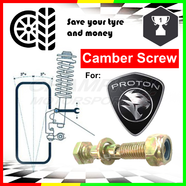 (1pc) Front Alignment Camber Screw / Bolt Proton Saga Wira Satria Putra ...