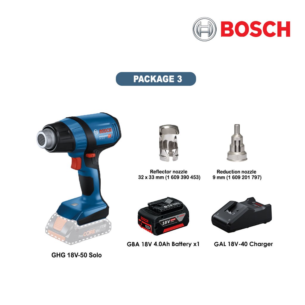 BOSCH GHG 18V-50 Professional 18V Cordless Heat Gun Hot Air Gun ...