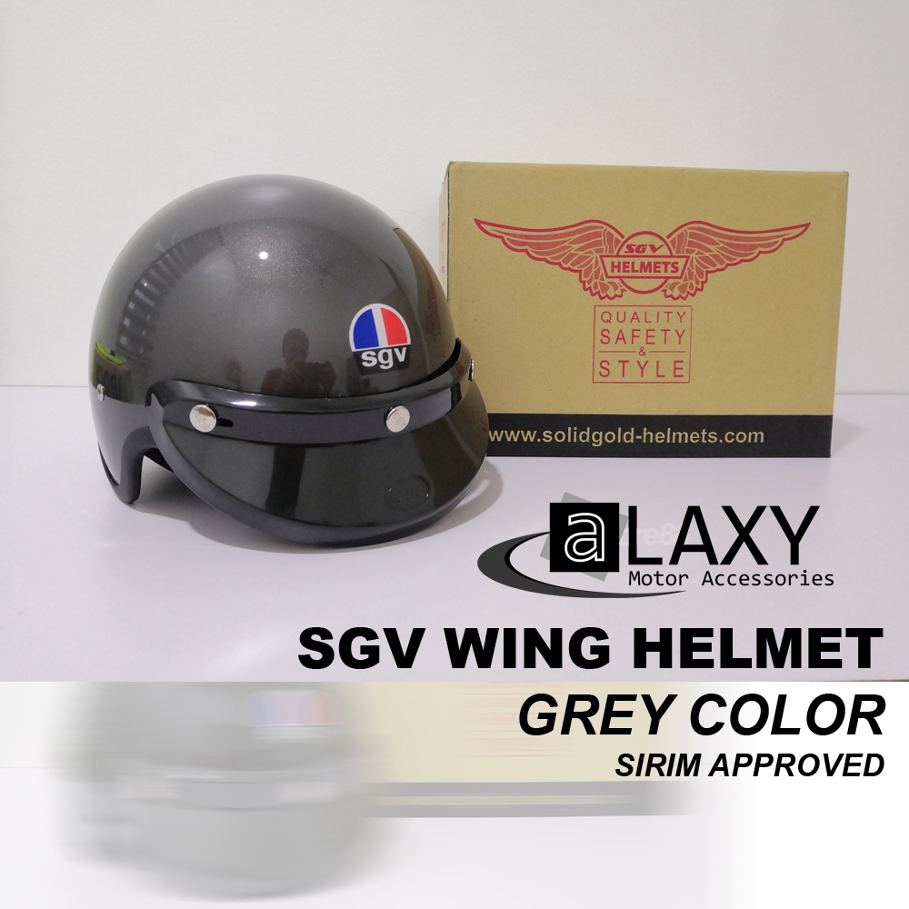 [SIRIM APPROVED] SGV WING HELMET GREY COLOR | Shopee Malaysia