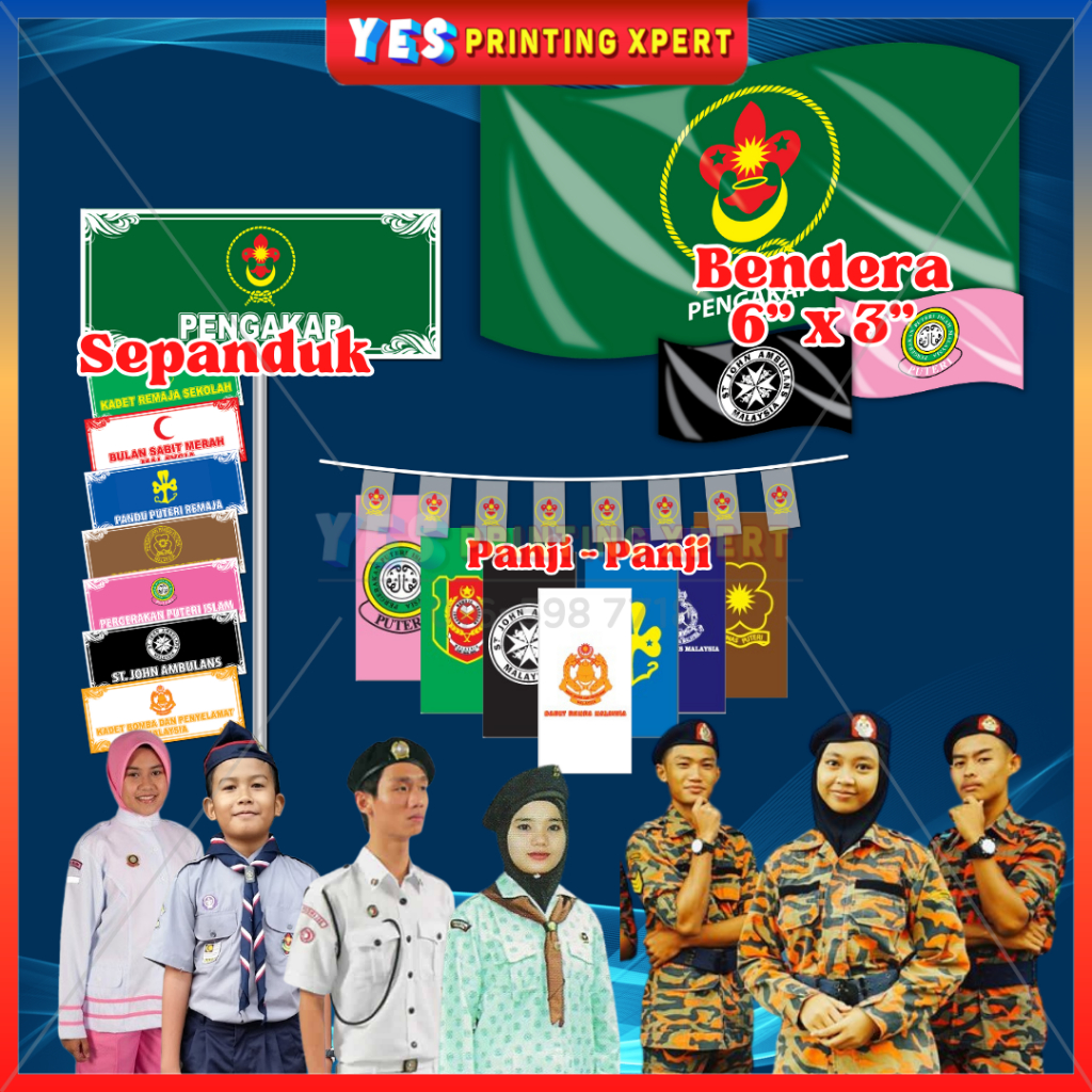 [READY STOCK] BENDERA Unit Beruniform // PANJI // SEPANDUK PAPAN ...