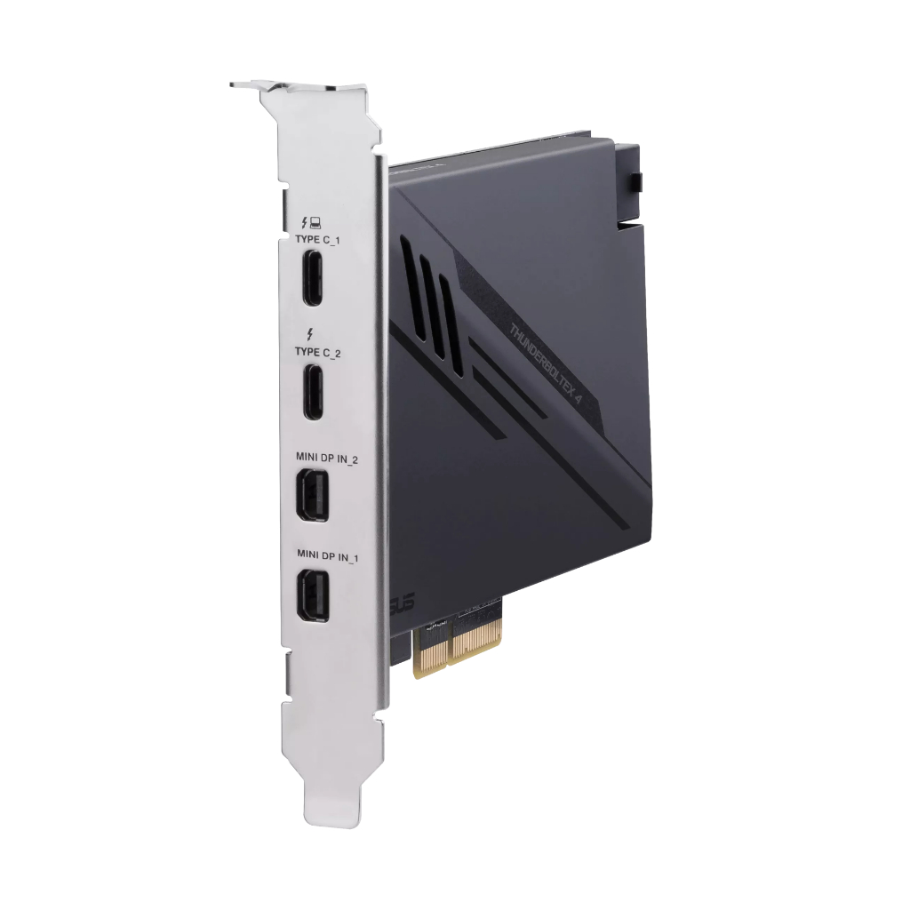 ASUS ThunderboltEX 4 expansion card, dual Thunderbolt™ 4 (USB‑C®) ports, DisplayPort™ 1.4, PCIe ...