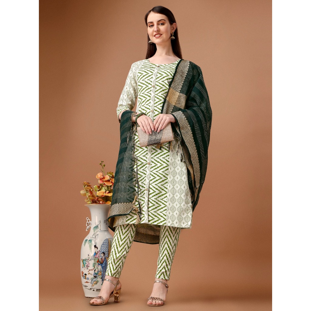 (Stok Sedia) Pakaian Tradisional India Sut Punjabi Kapas Siap Buatan Wanita (PENGHANTARAN DALAM ...