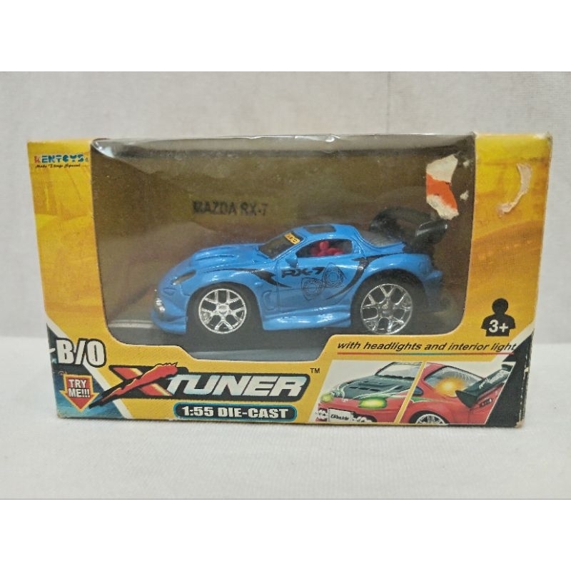 KENTOYS B/o X Tuner 1:55 Diecast Mazda Rx7 Fd3s Blue Ken Toys Bo Xtuner ...