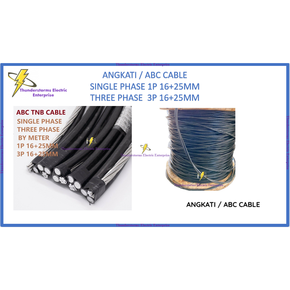 ABC TNB CABLE 1C X16MM + 25MM AL/PE ABC OR 3CX16MM+25MM AL/PE ABC (SELL ...