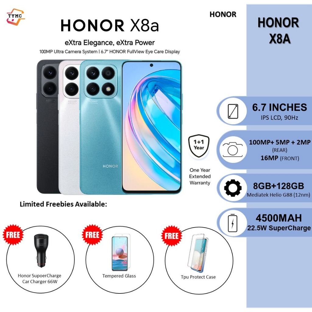 HONOR X8a Smartphone (8GB+128GB) 100MP Ultra Camera | 7.48mm Slim ...