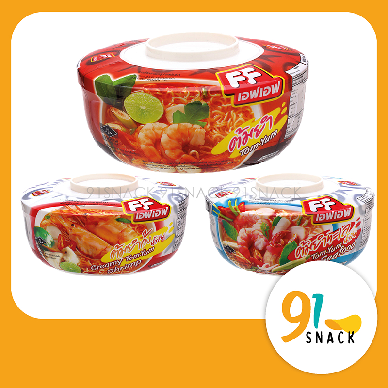 Thailand FF Instant Noodle Bowl Mi Segera Mangkuk Halal Tom Yum/Creamy ...