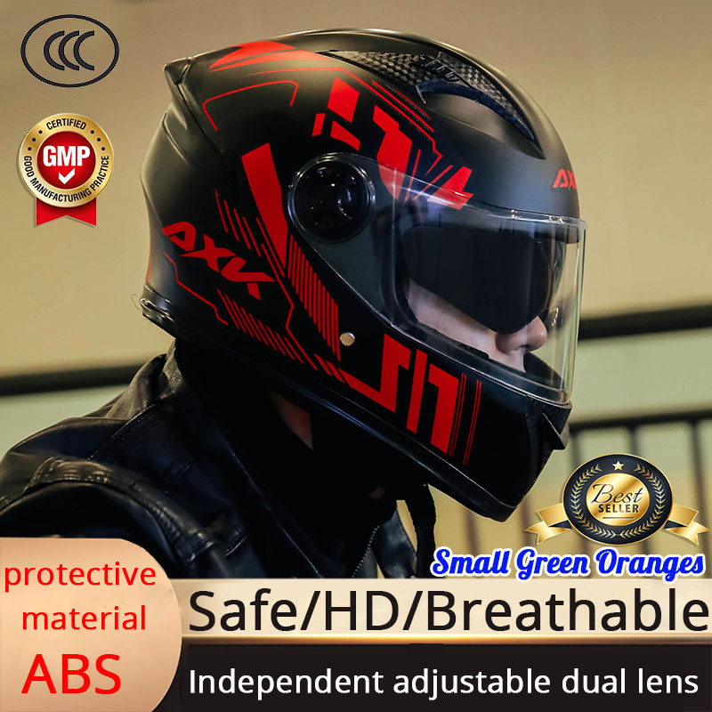 AXK helmet, double mirror design, anti-glare, suitable for head ...