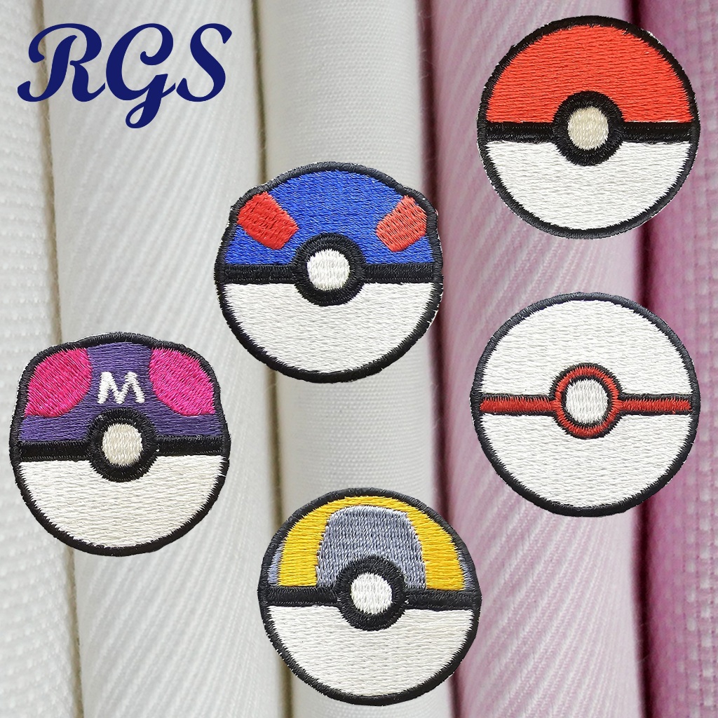 POKEBALL Logo Sew On Iron Embroidered Patches Patch | Shopee Malaysia