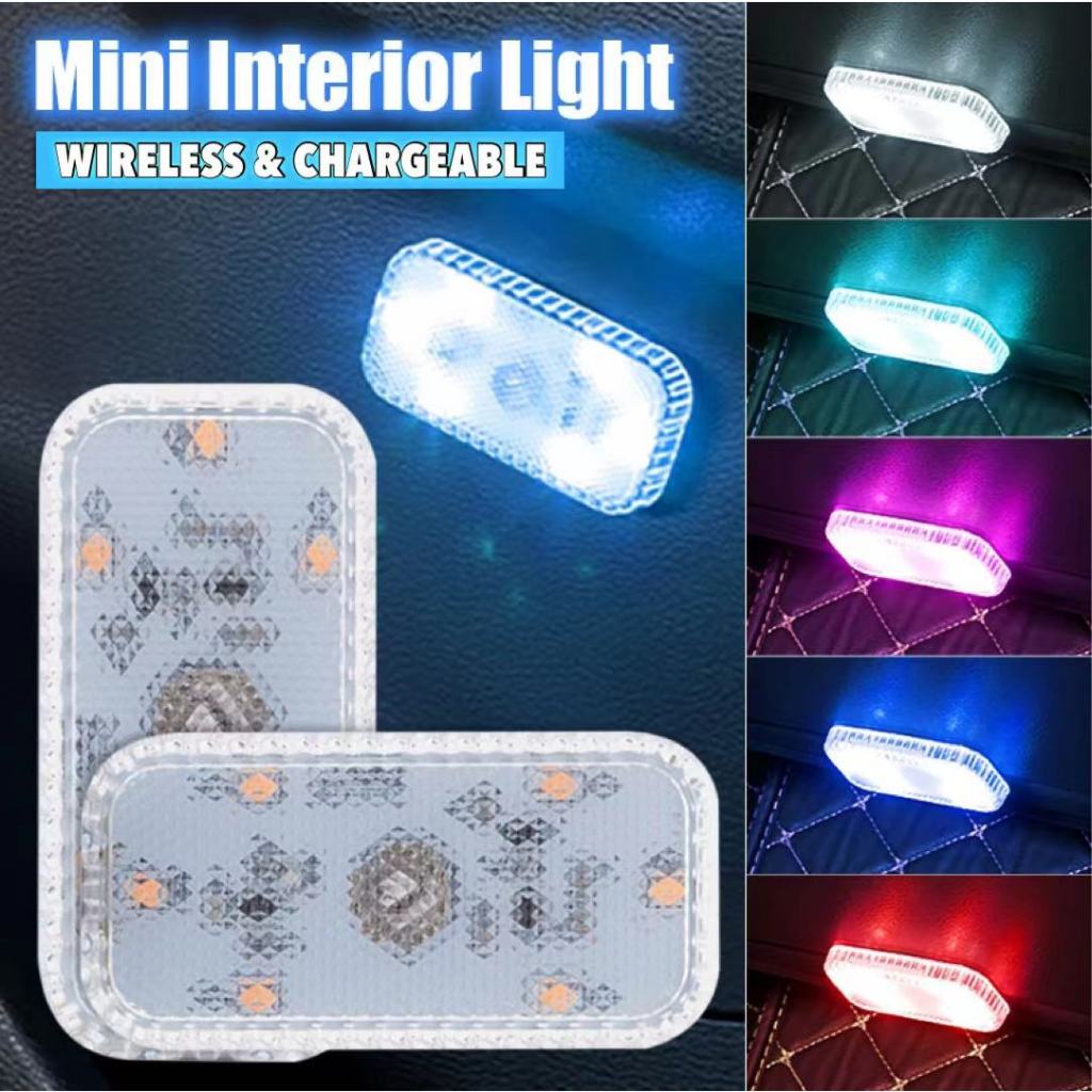 Wireless LED Touch Light Car Interior Room Doom Foot Door Ambient Lampu ...