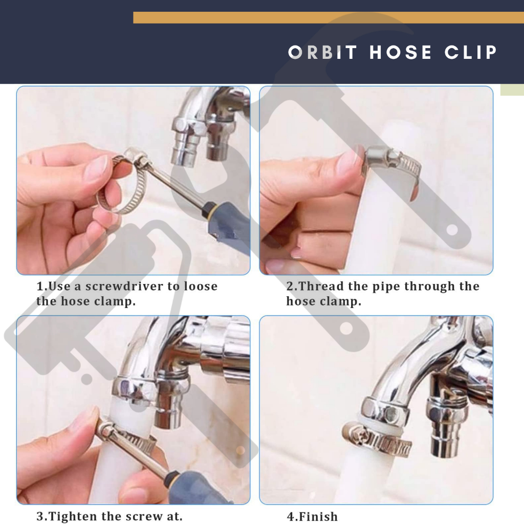 Orbit Hose Clip Hose Clamp Hand Twist Hose Clip Clip Paip Air Kunci ...