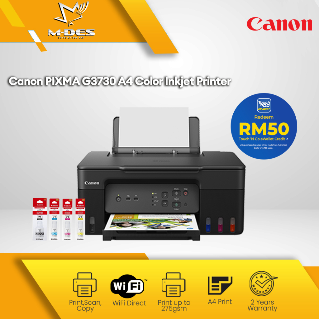 Printer Canon G3730 All In One Wireless Printer/Print Scan Copy Wifi ...