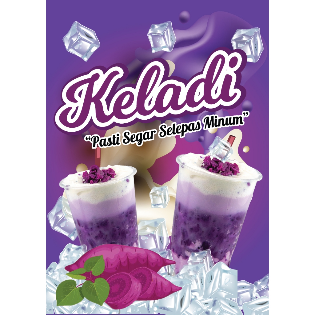 A4 Sticker Air Balang, A4 Size, Sticker Kalis Air, Sticker Produk ...