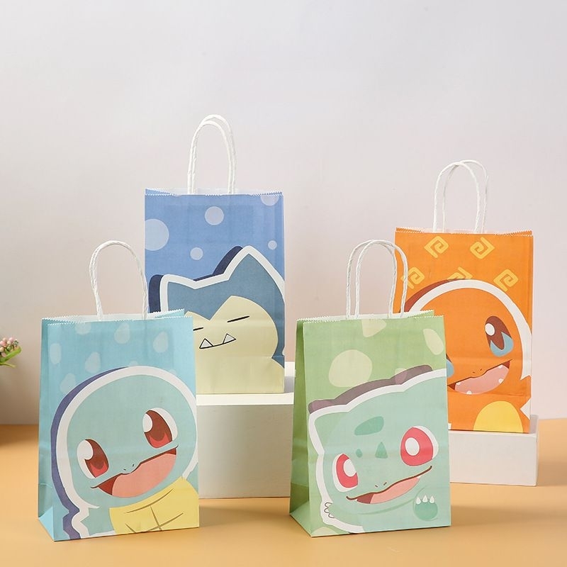 Pikachu Pokemon cartoon Kids tote bag birthday gift beg Paper Kertas ...
