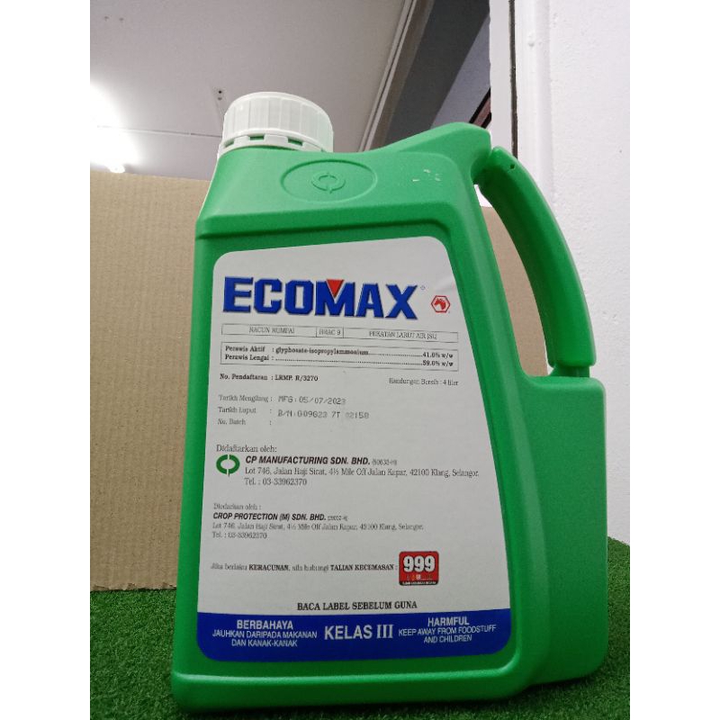 Ecomax 41% /Herbicide / Racun Rumput / glyphosate-isopropylammonium ...