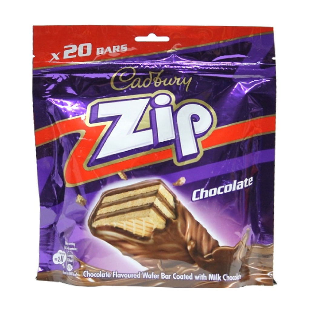 Cadbury Zip Chocolate Flavoured Wafer Bar 160g | Shopee Malaysia