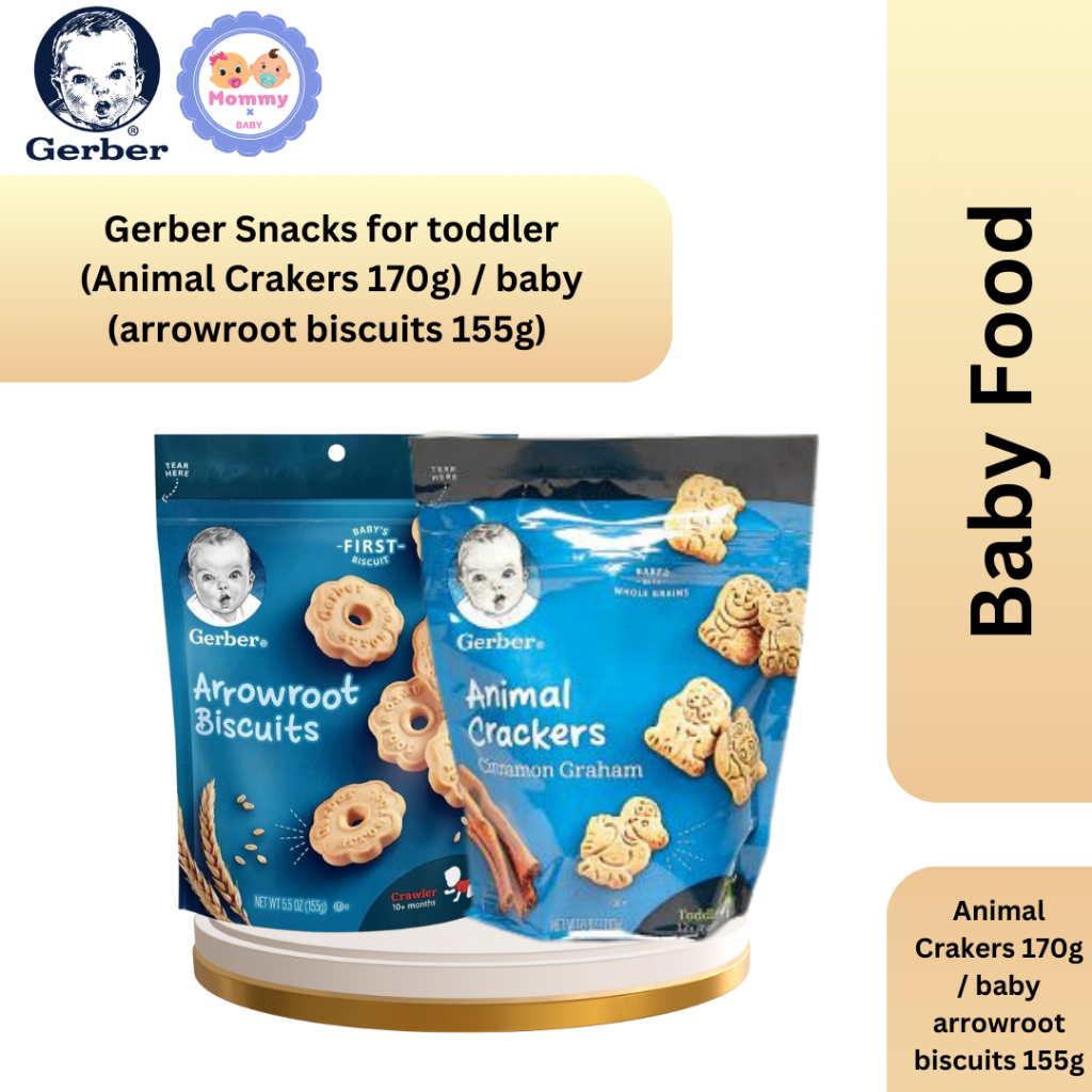 Gerber Snacks for toddler (Animal Crakers 170g) / baby (arrowroot ...