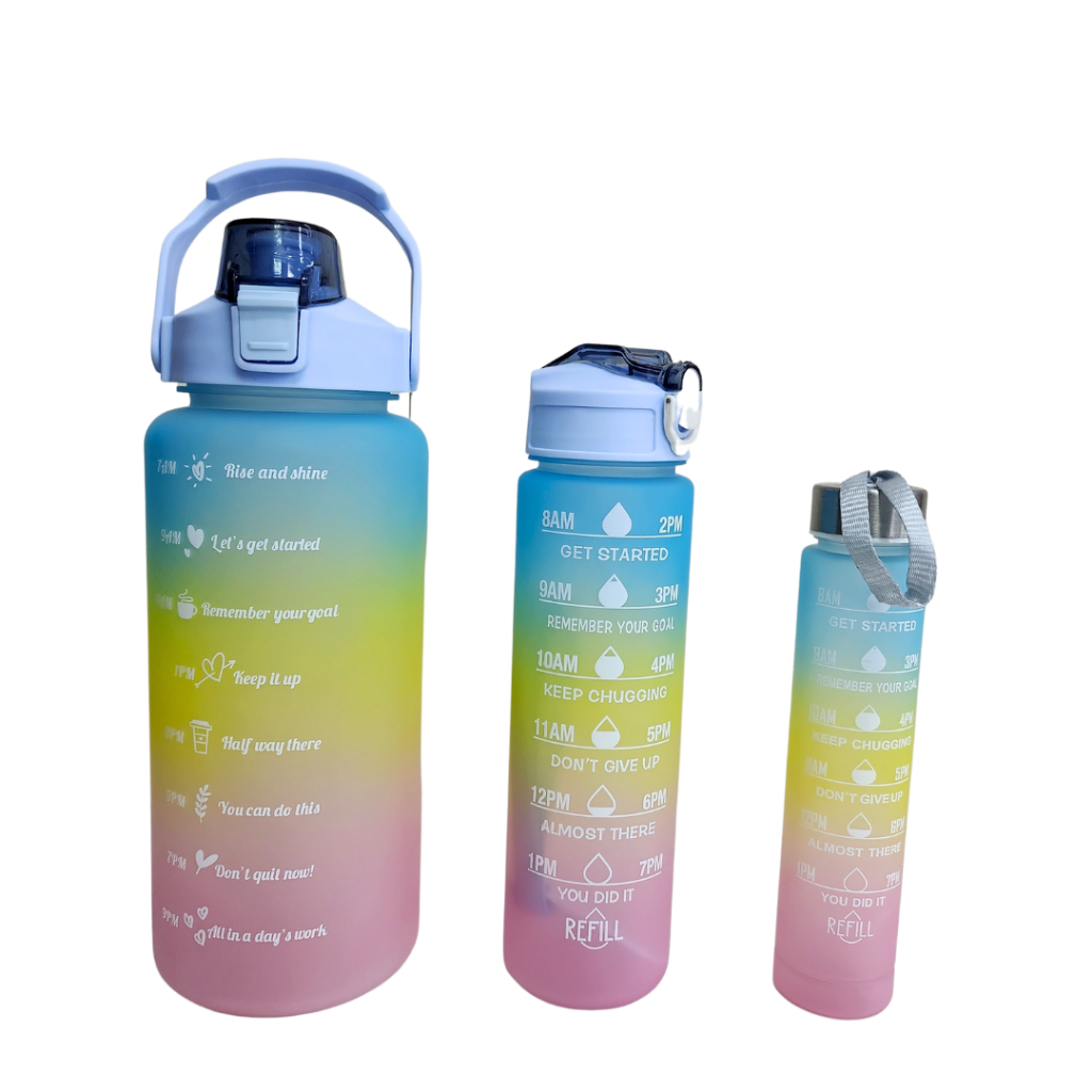 🍒CHERRY🍒 3PCS IN 1 SET Gradient Bottle 500/ 1000/ 2000ml Botol Air ...