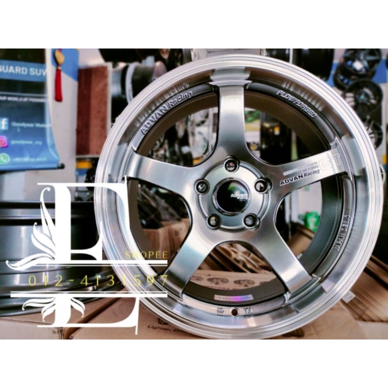 NEW SPORT RIM 17 INCH ADVAN RACING GT RM1480 4PC RIM (KENA ODEL 2KALI 1KALI 2BIJI 1PAY )(需要结账2单1 ...