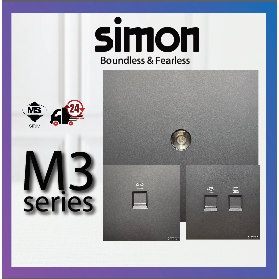 SIMON[European Brand] M3 Series Black Switch / Switches & Socket Outlet ...