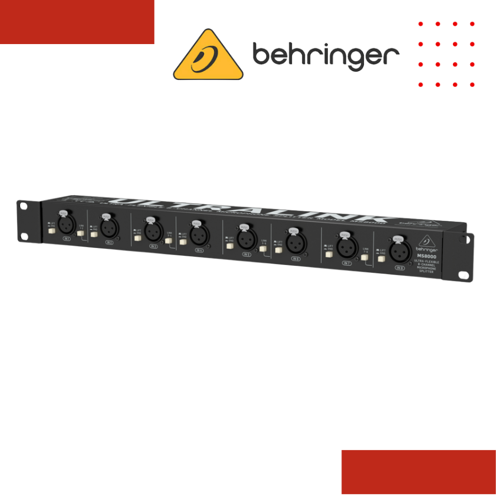 Behringer Ultralink MS8000 Microphone Splitter (MS-8000 / MS 8000 ...