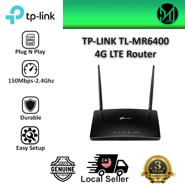 TP-Link TL-MR6400 300Mbps Wi-Fi 4G LTE Router/yes/umobile/digi/maxis ...