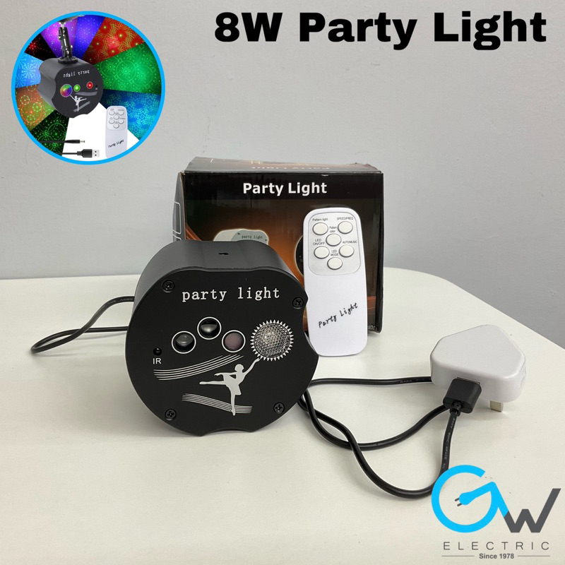 64 Patterns Laser Projector Party Light with Remote Control Mini LED ...