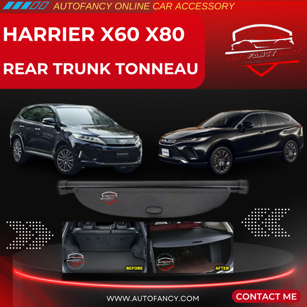TOYOTA HARRIER XU60 XU80 TRUNK TONNEAU REAR BOOT COVER RETRACTABLE ...
