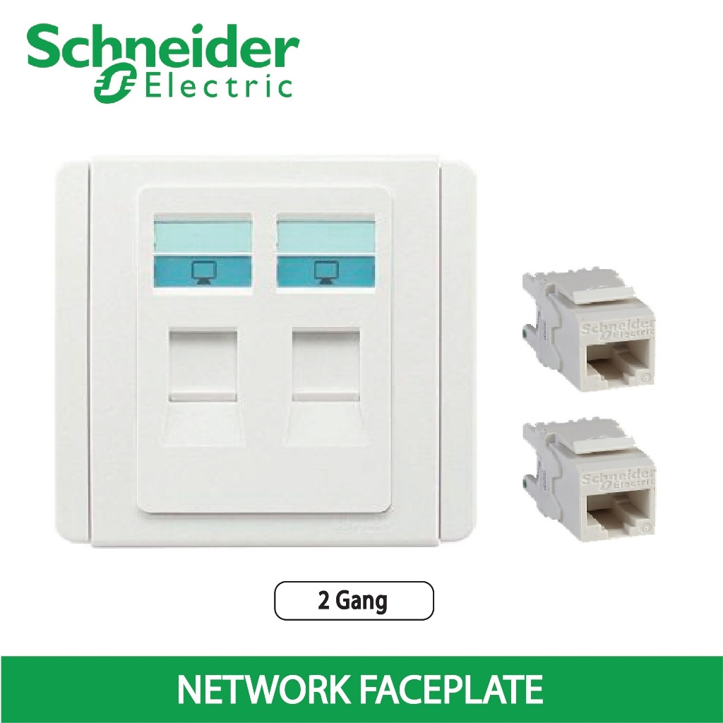 Schneider Cat6 Network Faceplate | Shopee Malaysia